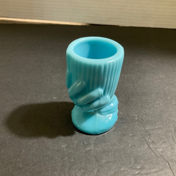 Dining | Vintage Delphite Blue Glass Beggars Hand Egg Cup | Poshmark